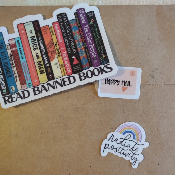 Girl Reading Laminated Sticker - Etsy