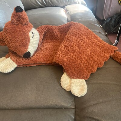 Crochet Pattern Comforter Cuddly Fox - Etsy