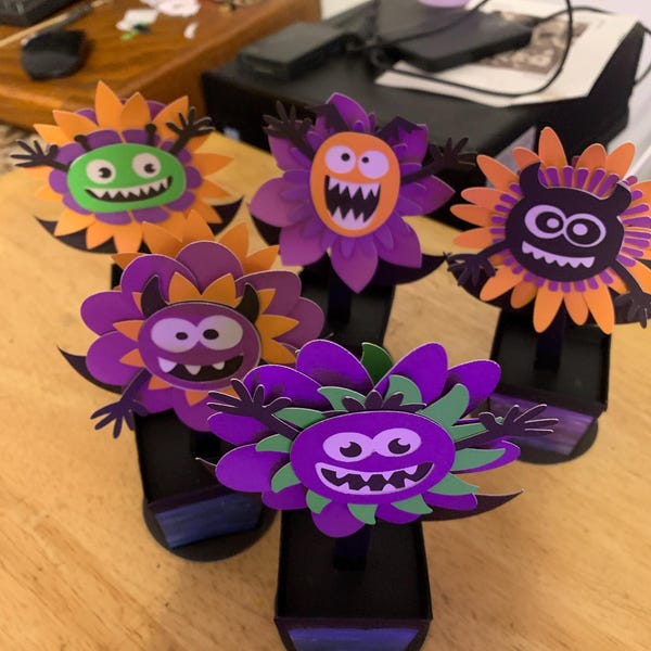 SPOOKY Flowers - 3D SVG | Instant Download | Halloween | Project for ...