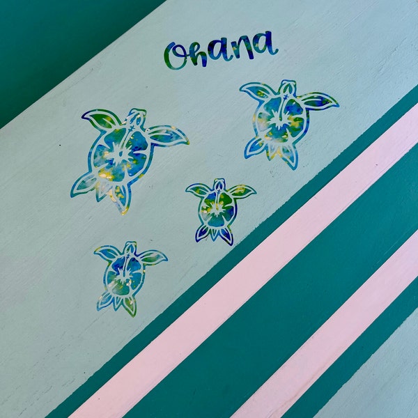 Sea Turtle Family Decal for Car, Ohana Sticker, Turtles, Ocean Child ...