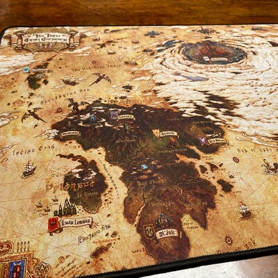 FFXIV World Map Three Continents Eorzea Hydaelyn Large Mouse Pad - Etsy