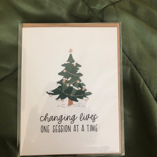 Changing Lives One Session at a Time Card, ABA Christmas Gift, Greeting ...