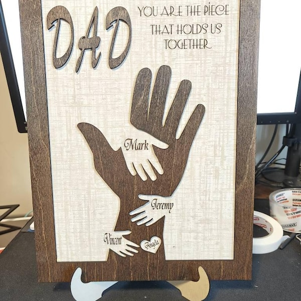 Personalized Fathers Gift Hand Sign SVG, Family Hands Sign Svg, Gift ...
