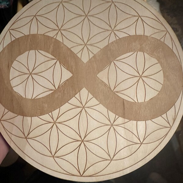 Infinity Flower of Life Crystal Grid - Infinity Crystal Grid - Altar ...