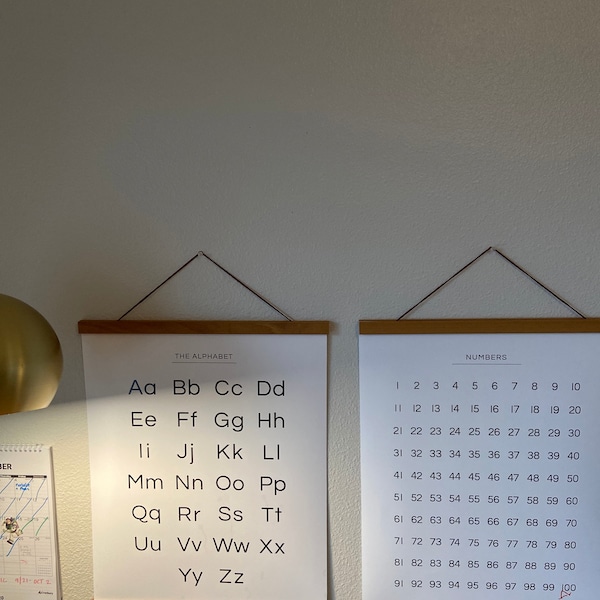 Alphabet Chart - Black and White - Children's Bedroom, Nursery or ...