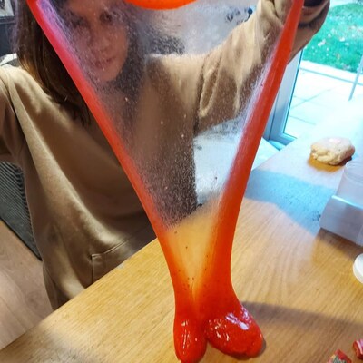 Starberry Slime Red Clear Slime With Glitter Strawberry Scented Slime ...