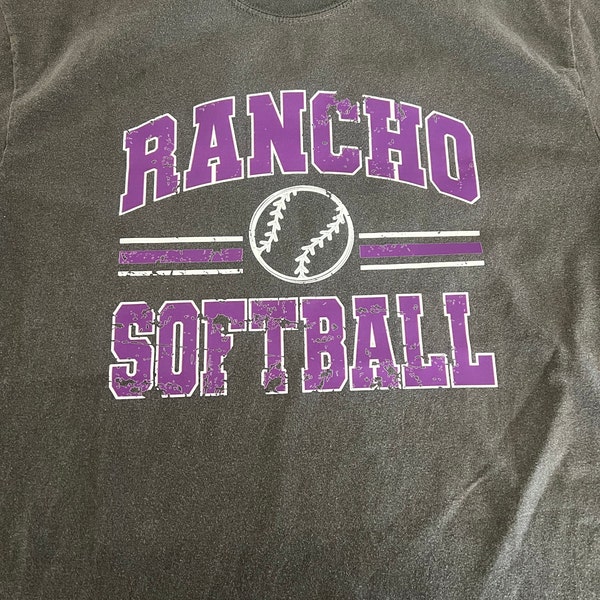 Fury Softball Distressed Design, Retro Vibes Softball, Comfort Colors ...