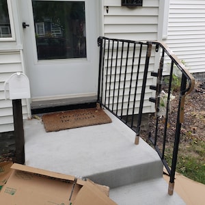 Railing for Steps With 3 Step and 2 Ft to 4 Ft. Landing Custom Made ...