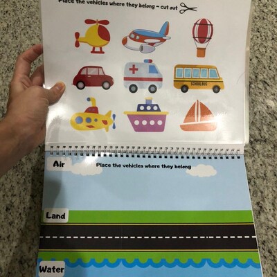 Printable Things That Go Busy Book / Vehicles Worksheet for Toddlers ...
