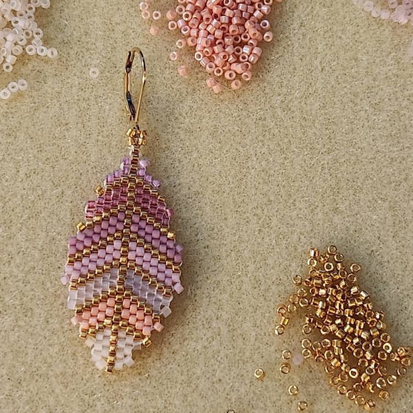 Seed Bead Pattern PDF, Miyuki Pattern, Brick Stitch Pattern, Delica ...