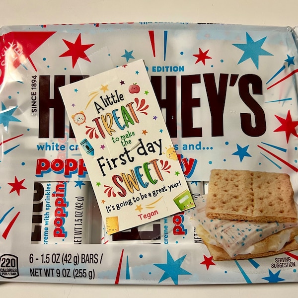 First Day of School Sweet Treat Tag, Teacher Cookie Tag, Welcome Back ...