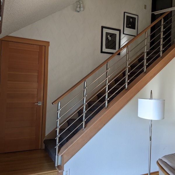 Modern Stairs Balcony Hand Rail Staircase Railing Kit - Aluminium Knee ...