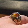 Amber Ring for Men, Sterling Silver Husband Gift Amber Ring, Mens ...