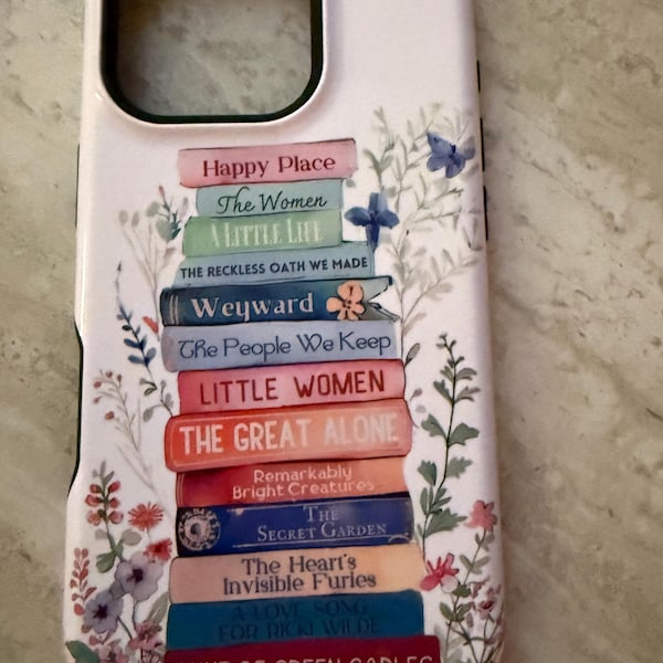 Personalized Favorite Book Phone Case, Custom Bookshelf Dark Academia ...