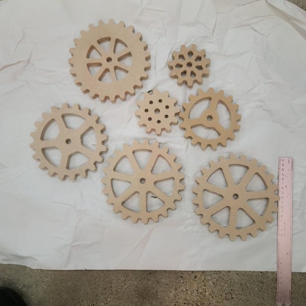 Cogs - Gears Large Wood Cogs 1/2 Inch Thick, Wooden Gears, Wood Gears ...