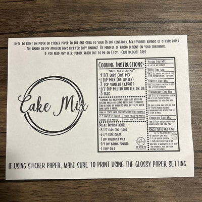 Printable Muffin Mix PDF / SVG / JPG Craftologist Homemade Muffin Dry ...