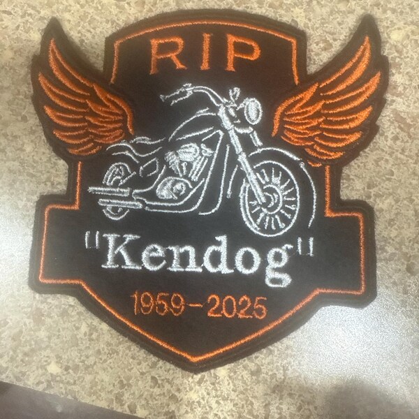 Biker Name Tag | Embroidered Custom Patches for Jackets | Custom Name ...