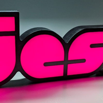 Personalised Name Light. Custom Made Illuminated LED Sign. Freestanding ...