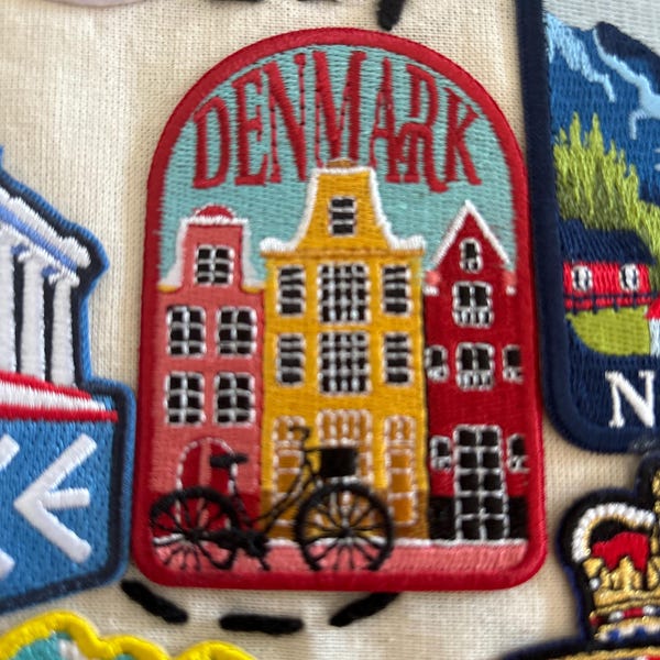 Denmark 3" Travel Patch Embroidered Iron on Sew on Badge Souvenir ...