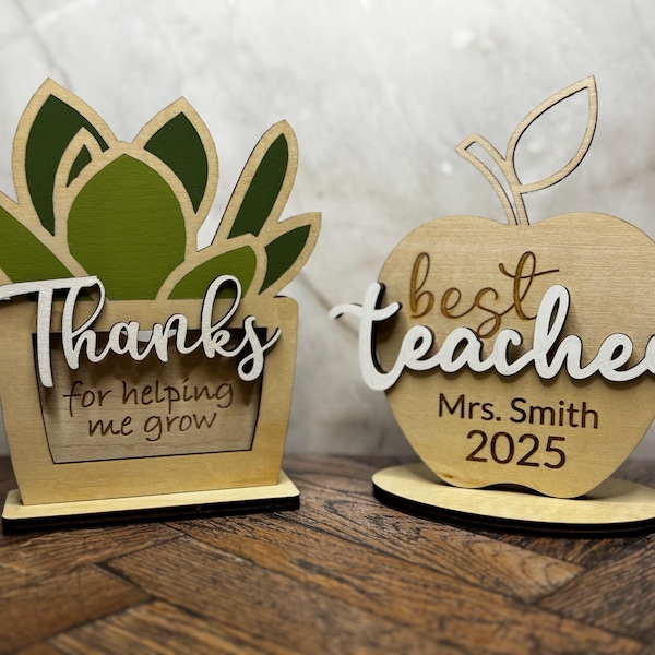 Succulent Teacher Appreciation Gift Card Holder | Thank You for Helping ...