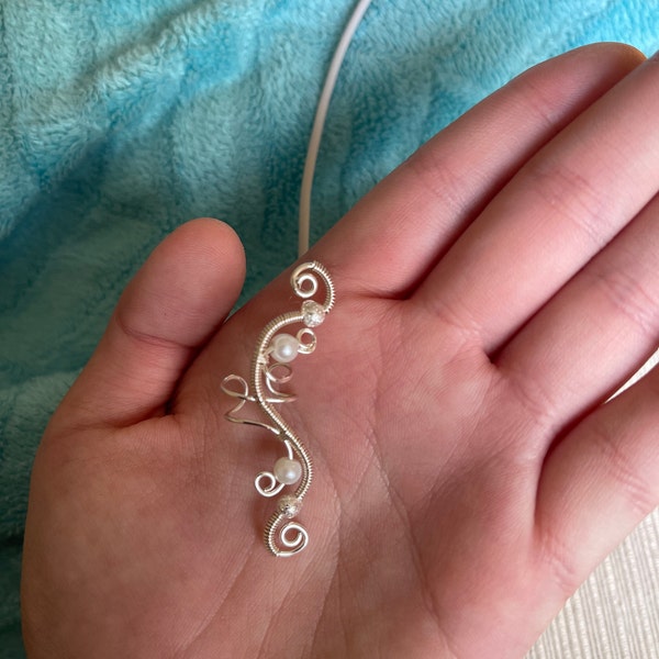 Silver Ear Cuff Elegant Ear Wrap - Etsy