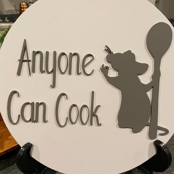 Anyone Can Cook Sign - Etsy