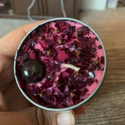 Stress & Anxiety Relief Intention Candle With Luxury Crystals and Herbs ...
