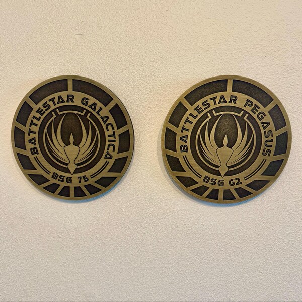 BSG Logo Sign Prop GALACTICA - Etsy