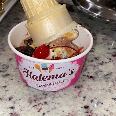 Printable Ice Cream Parlor Sticker, Ice Cream Tub Label, Digital File ...