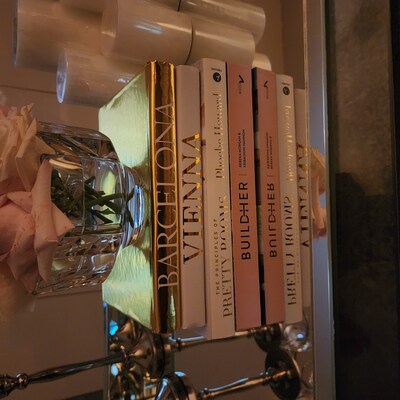 5 Set of Books Customizable Book Stack Fashion Books Glam Decor Books ...