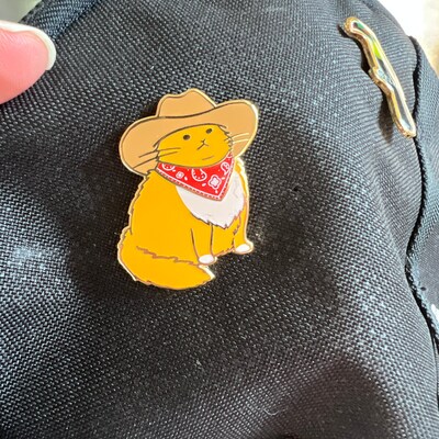 The Original Cowboy Cat Enamel Pin Meowdy - Etsy