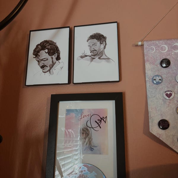 Pedro Pascal ~ Pink Acacius - Print of Original Painting - Etsy