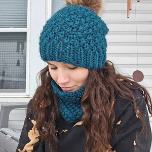 THE EVERWEAVE BEANIE Knitting Pattern, Knit Hat Pattern, Super Bulky ...