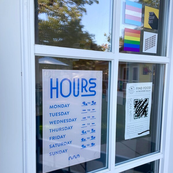 Fun Business Hours Open Vinyl Decal Sticker Sign - Etsy