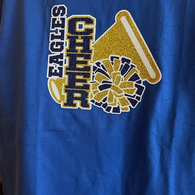 Custom Glitter Cheerleading T-shirts Personalized Team - Etsy