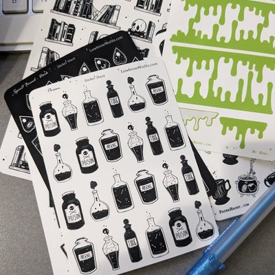 Creepy Cute Poison Gothic STICKER Pack - Etsy