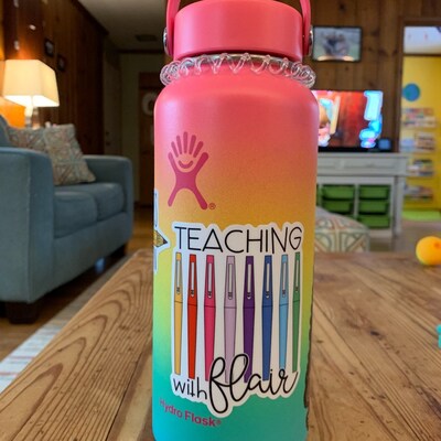 Teaching With Flair Sticker/ Teacher Laptop Sticker/ Teacher Water ...