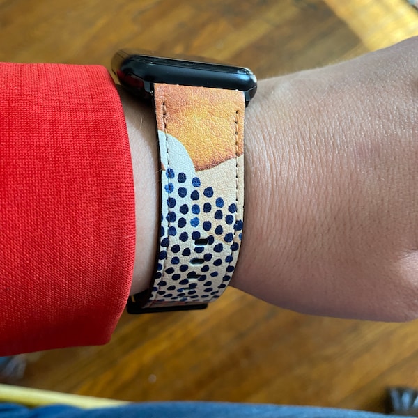 Rustic Abstract Shapes Apple Watch Band Series 3 4 5 6 7 8 SE 38mm 40mm ...