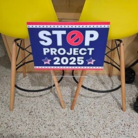 Stop Project 2025 Yard Sign - Coroplast Vote Democrat Lawn Sign ...