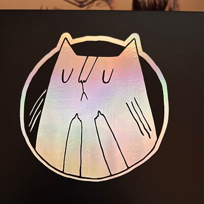 Carrot Cat Sticker Transparent Sticker Cat Stickers Kawaii - Etsy