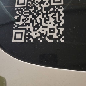 Custom QR Code Decal Business Decal Custom QR Code Vinyl Car - Etsy