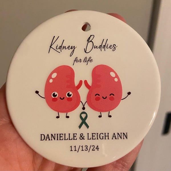 Kidney Ornament, Kidney Transplant Christmas Ornament, Kidneyversary ...