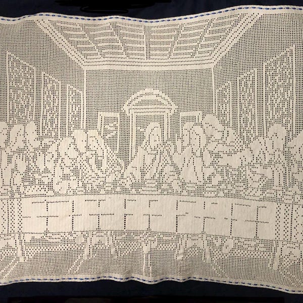 Last Supper Filet Crochet Wall Pattern--the Last Supper Wall Panel ...