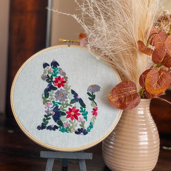 Animal Embroidery PDF Pattern | Petal Paw | Petal Pet Digital Design - Etsy