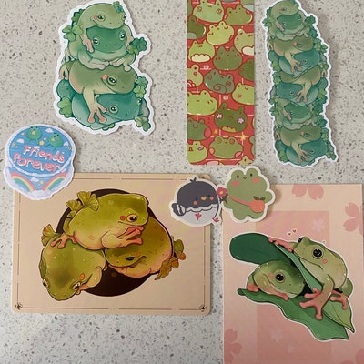 Pancake Frog Sticker Cute Kawaii Sweets Frog Sticker Froggy Sticker ...