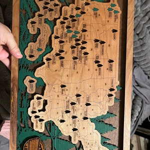 US National Parks Travel Map, Gift for Hikers, Personalized Map, Gift ...