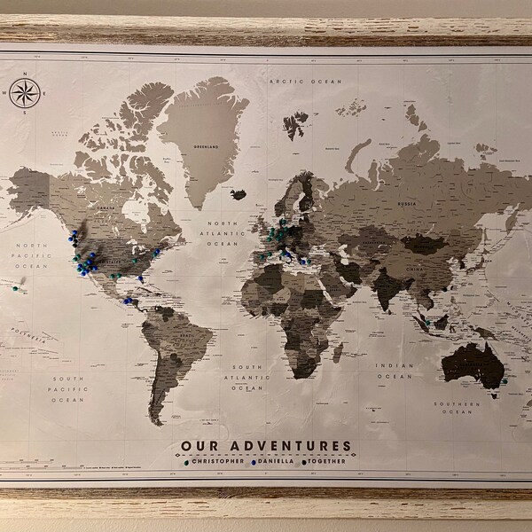 Push Pin Map USA, US Map With Pins, Travel Map Pinboard With ...