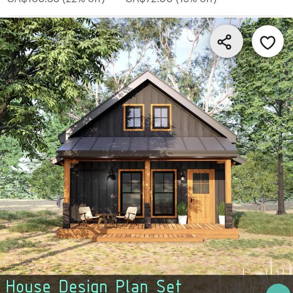 Cabin House Plans With Loft 21'x29' House Plan - Custom Tiny House ...
