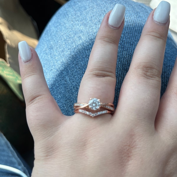 Delicate Chevron Ring - Sterling Silver, Rose Gold, Gold, White Gold ...