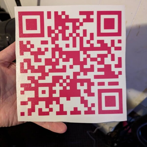 Custom QR Code Vinyl Decal - Storefront / Business / Car / Laptop ...